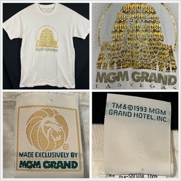 mgm grand hotel | Shirts | Vintage 93 Mgm Grand Hotel Las Vegas Tshirt ...